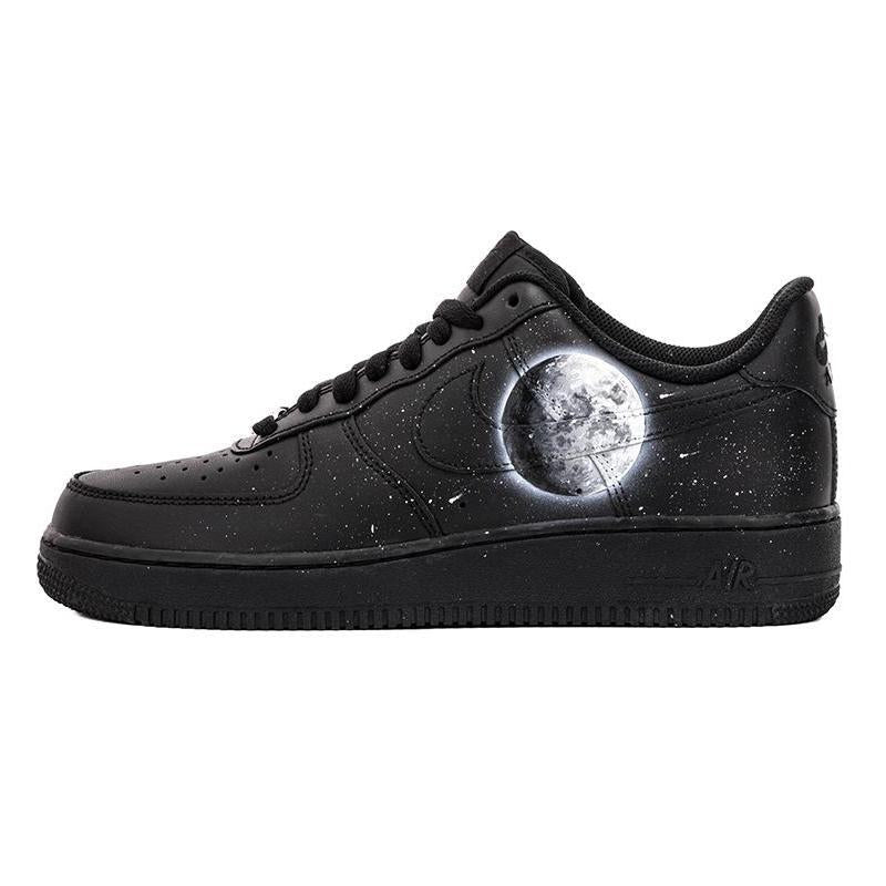 [Custom Cosmic Moon] Air Force 1 Skateboarding Shoes Men Low-top Black ...