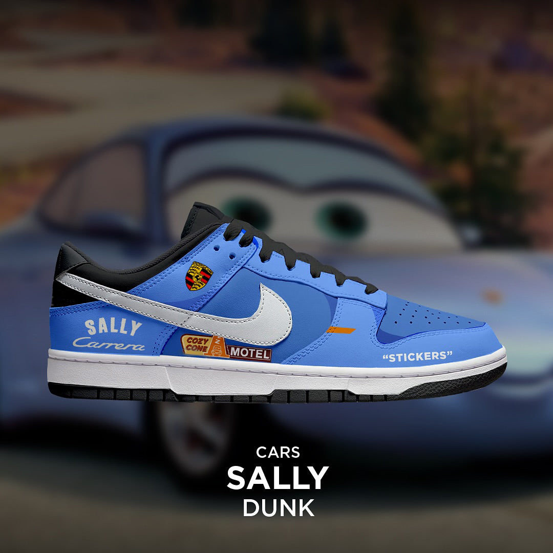[Custom SALLY X CARS] Dunk Skateboarding Shoes Unisex Low-top Blue