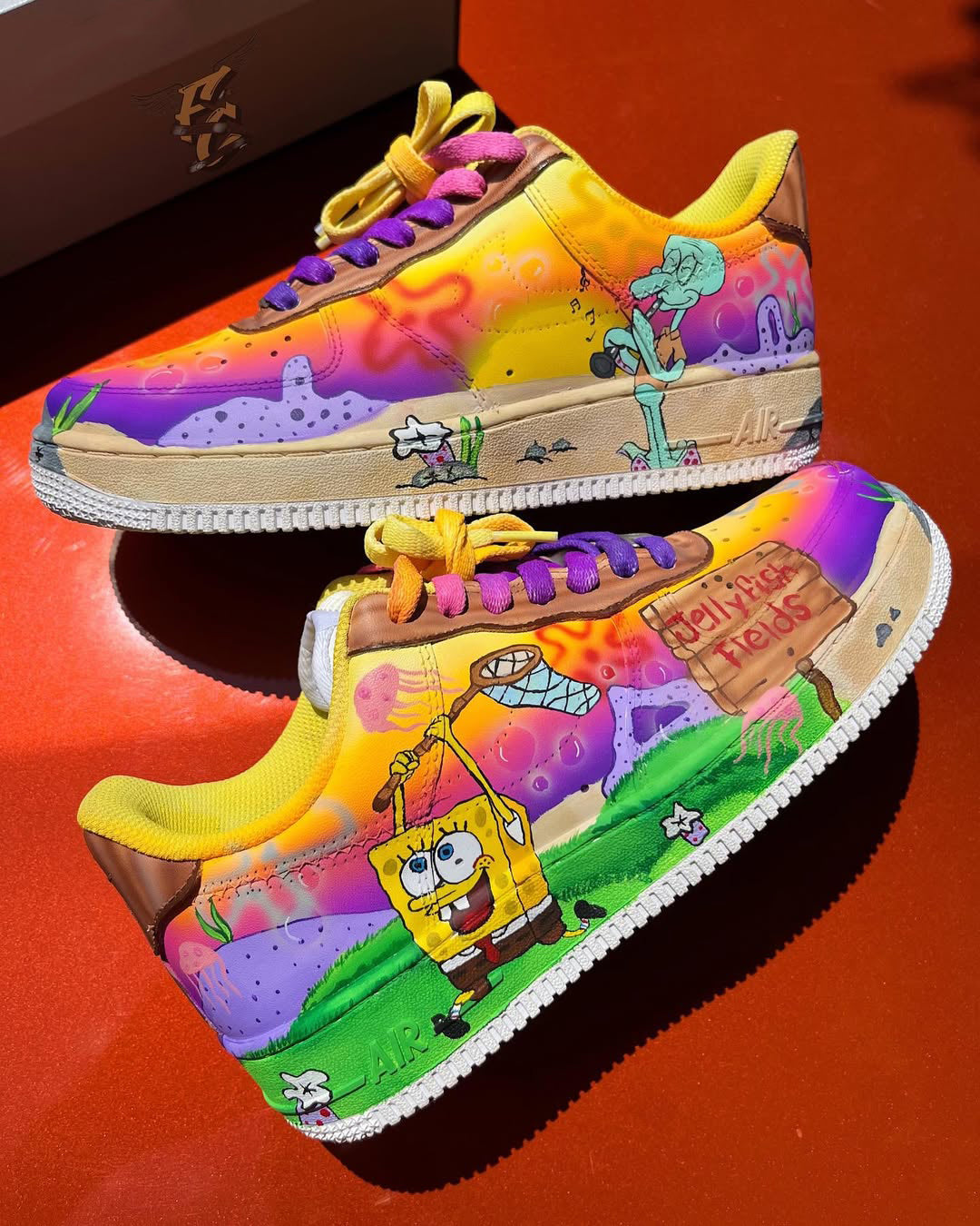 [Customized SpongeBob SquarePants - Sunset] Air Force 1 Low-top Shoes ...