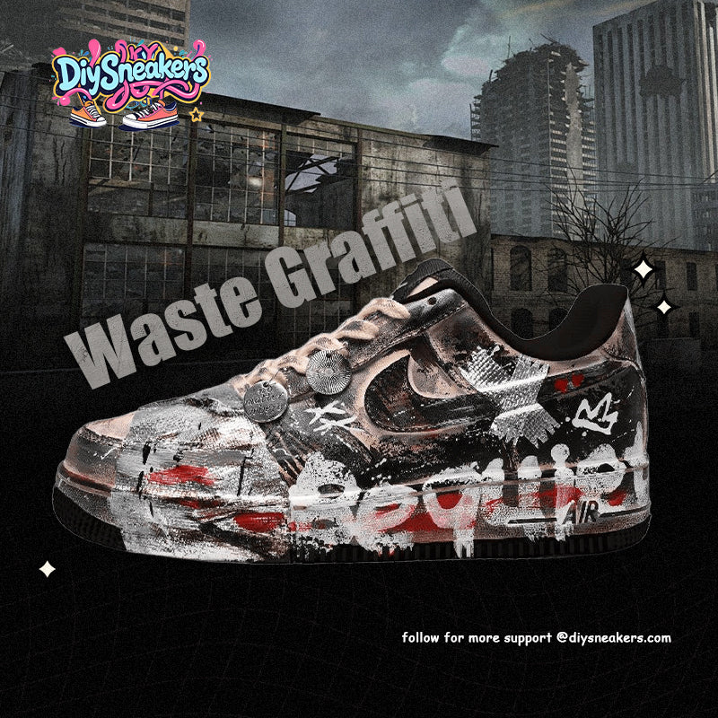 [Custom Unisex Doomsday War God black, white and red] Air Force 1 ...